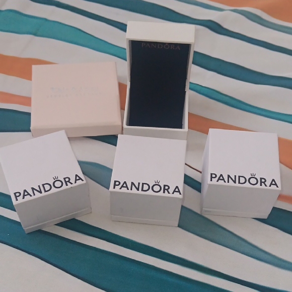 Pandora | Jewelry | Pandora White And Pink Jewelry Boxes | Poshmark